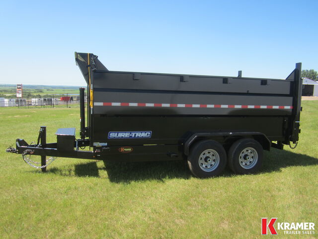 2021 Sure-Trac ST8214TLDD-B-140 14' Dump Box Trailer *High Side* (14K ...