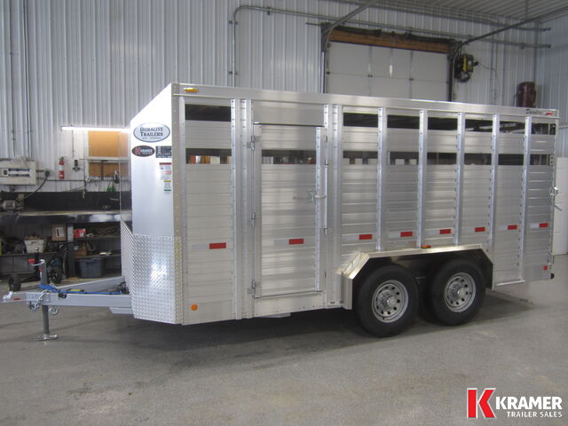 2023 Duralite AL 15 Wide Bumper-Pull Stock Trailer- Kramer Trailer Sales